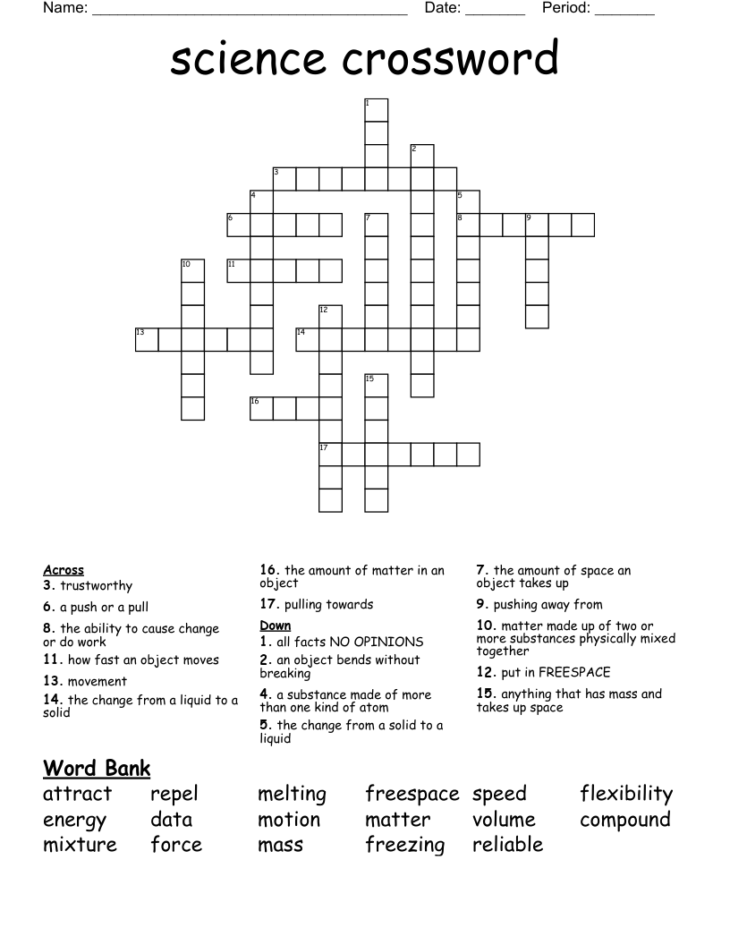science crossword - WordMint