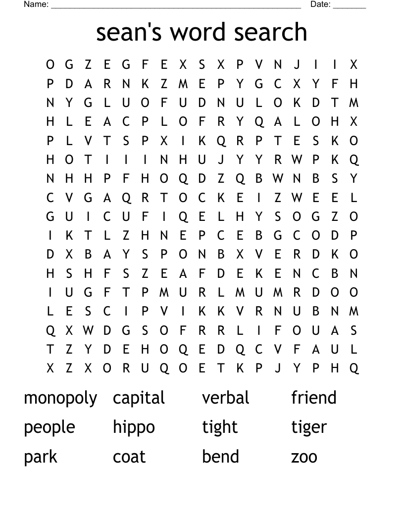 sean's word search - WordMint