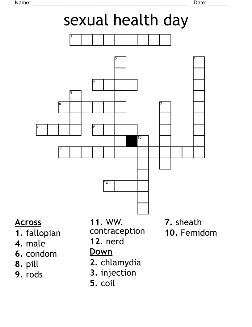 sexual health day Crossword - WordMint