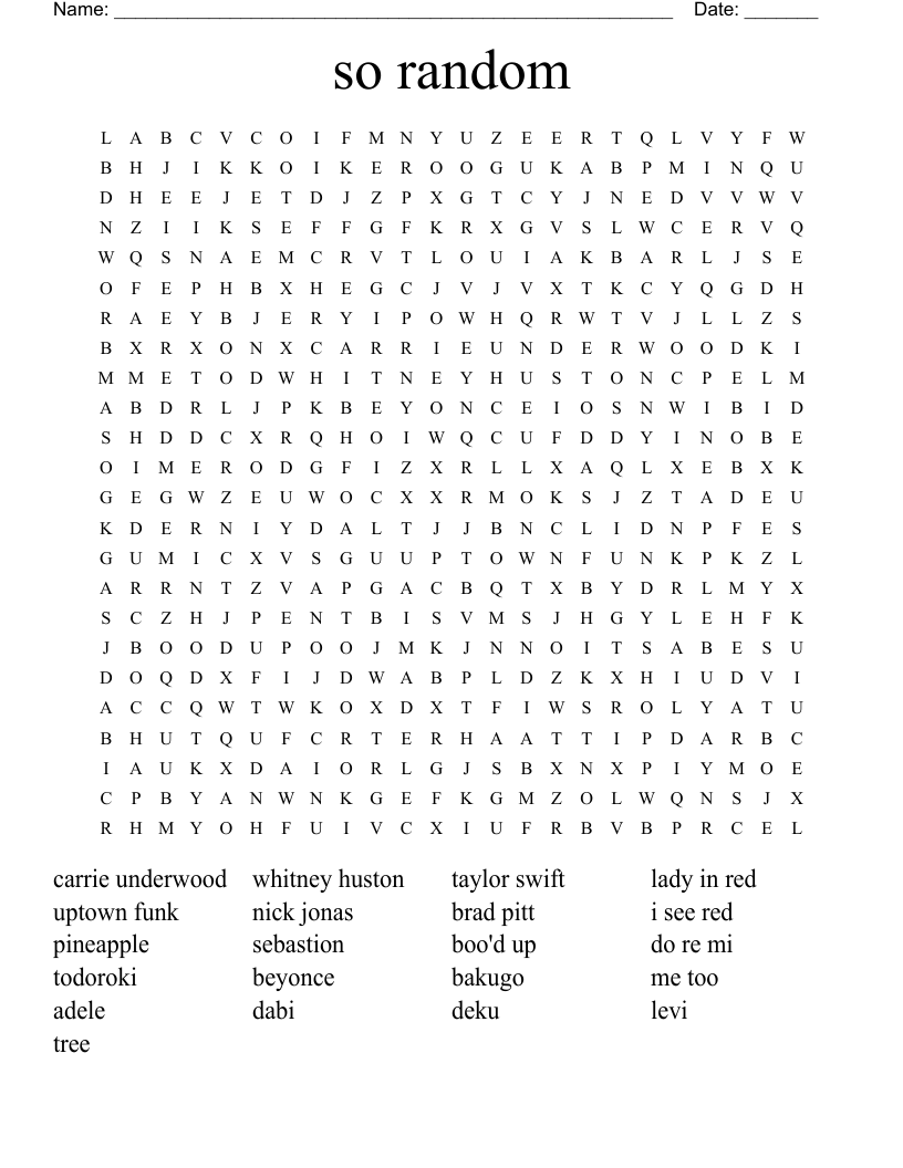 so random Word Search - WordMint
