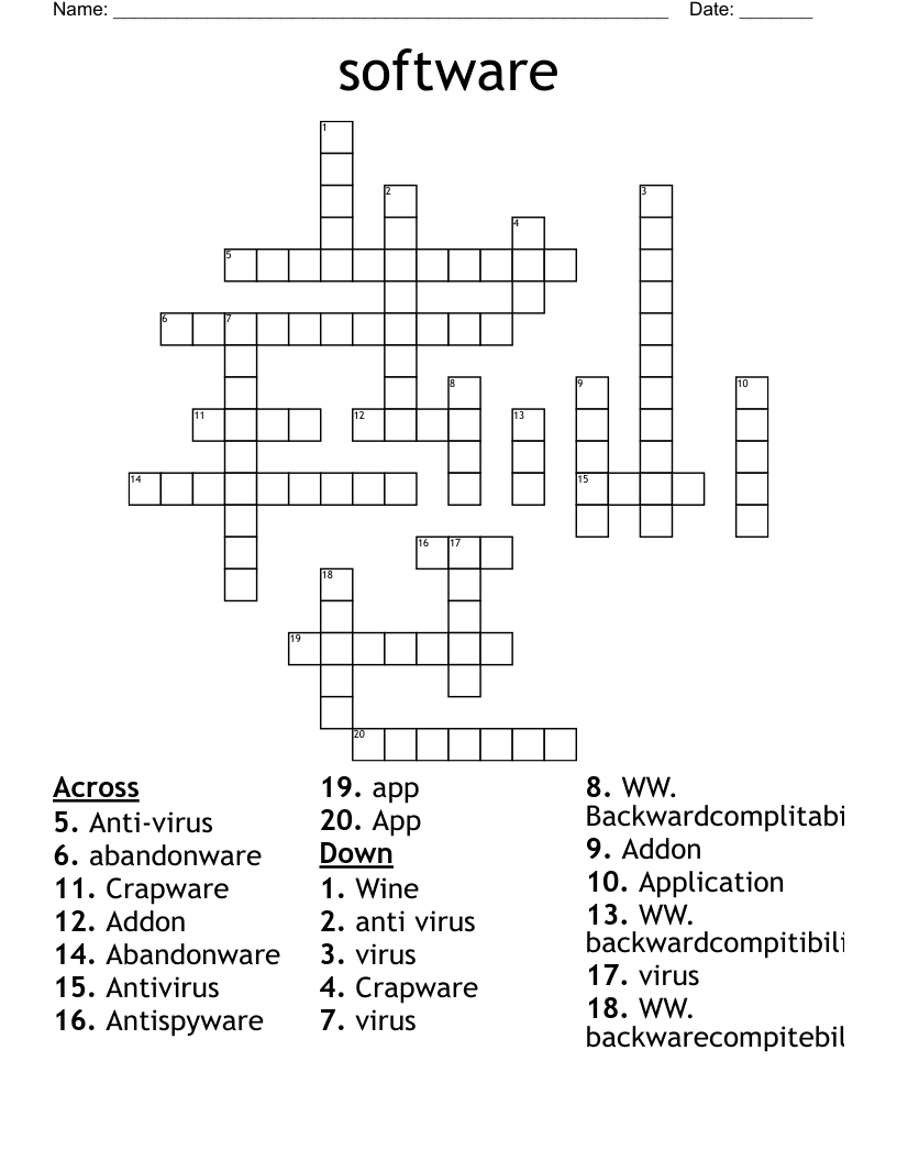 Software Crossword WordMint