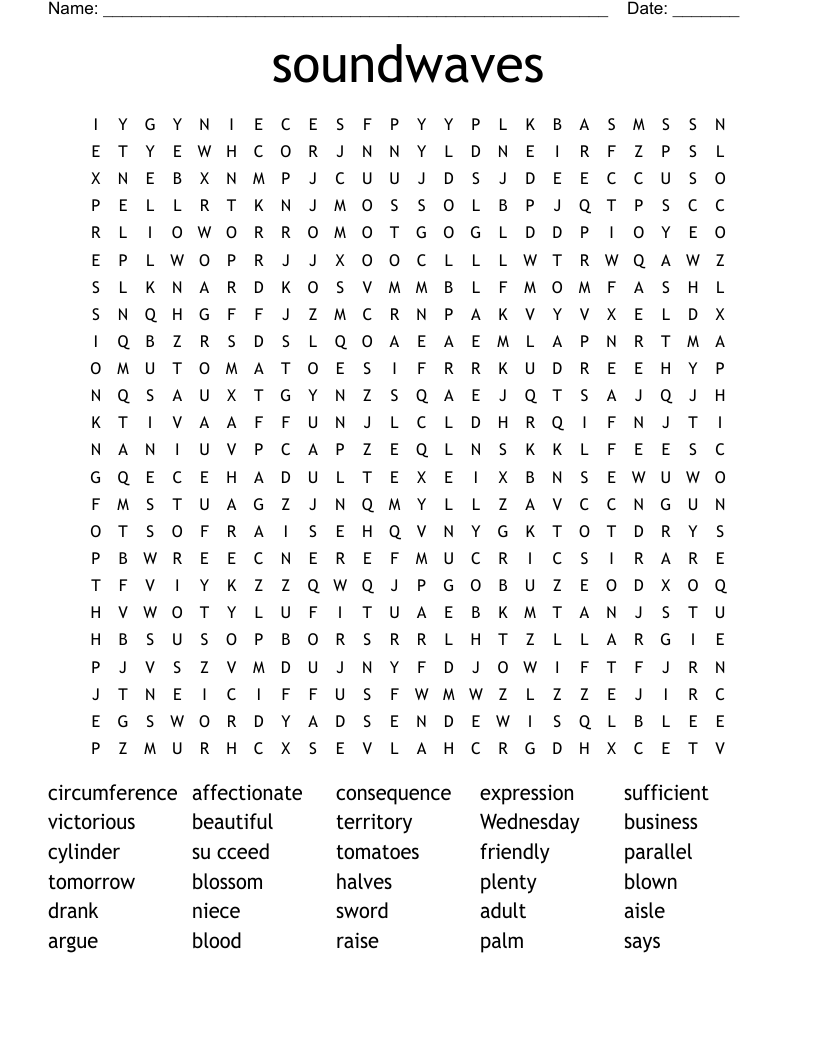 soundwaves Word Search - WordMint
