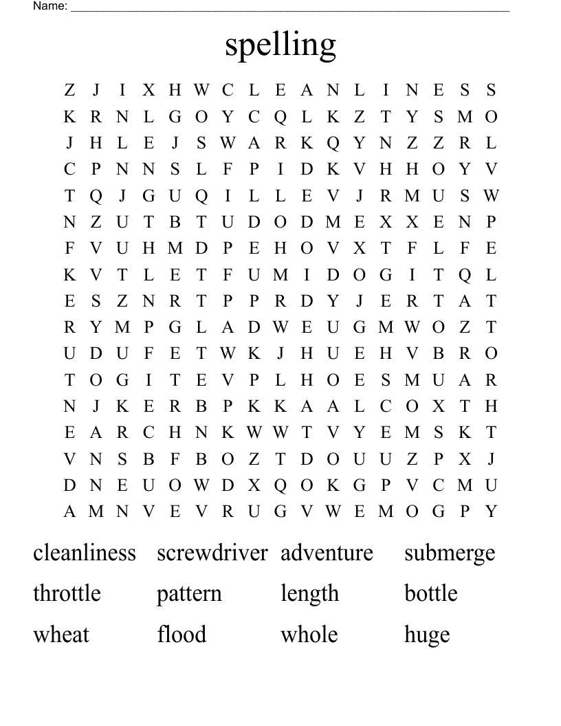 spelling Word Search - WordMint