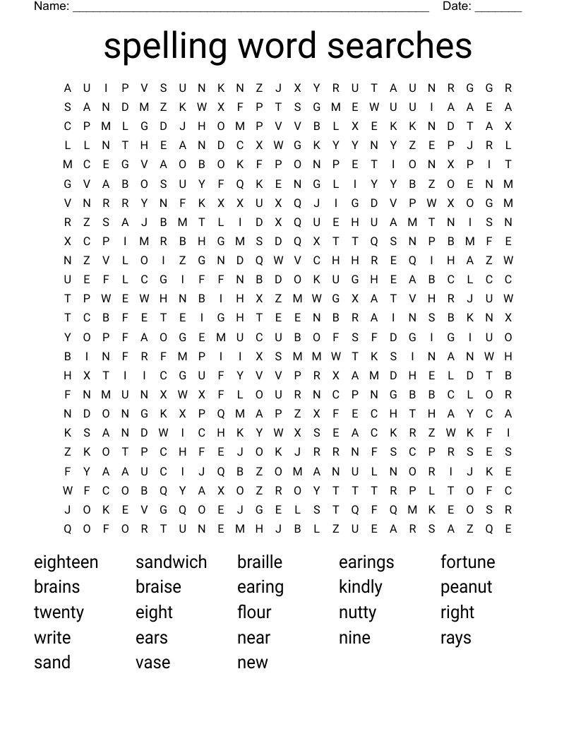 spelling word searches - WordMint