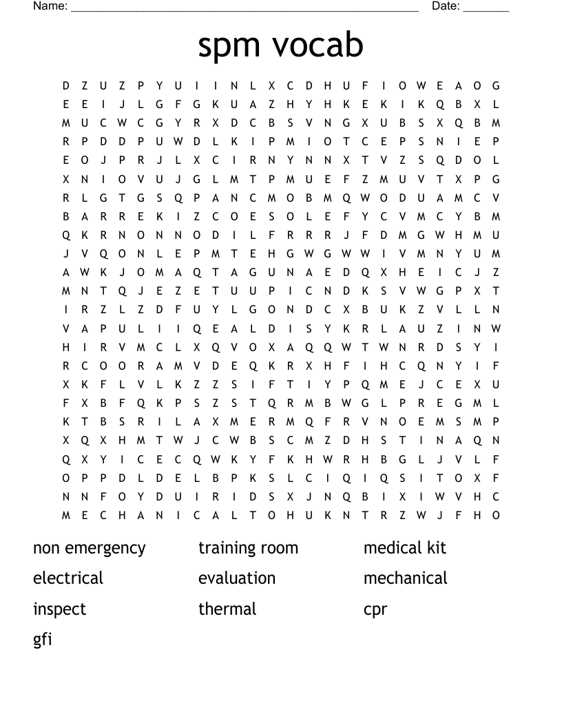 spm vocab Word Search - WordMint