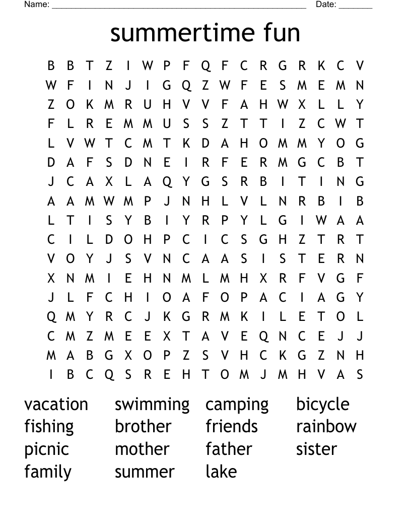 13 Cool Printable Summer Word Searches Kitty Baby Love Free Printable