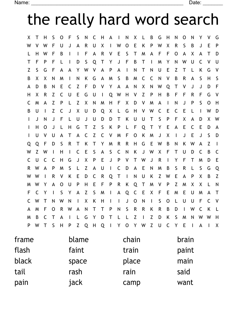 The Really Hard Word Search WordMint