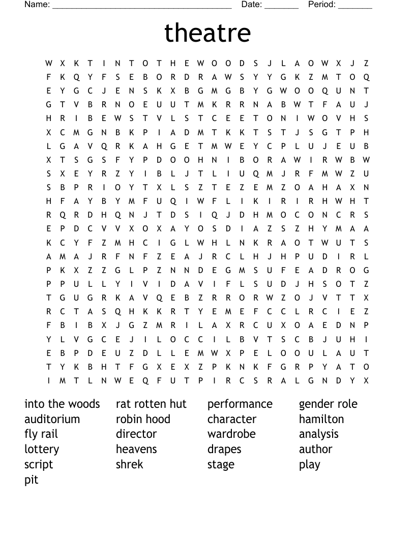 Theatre Word Search WordMint theatre-word-search-wordmint
