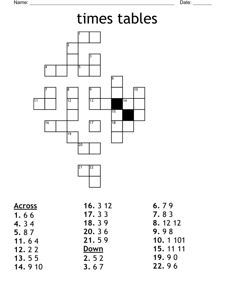 Crossed Rhino Crossword WordMint