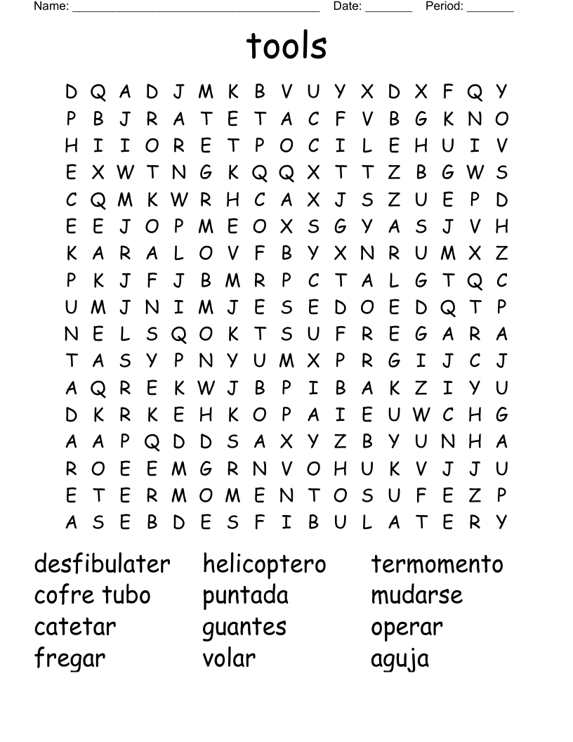 tools Word Search - WordMint