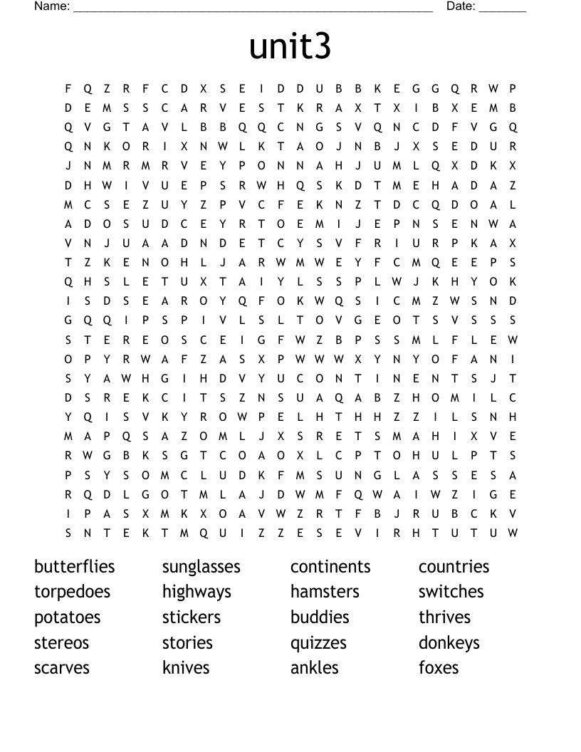 unit3 Word Search - WordMint