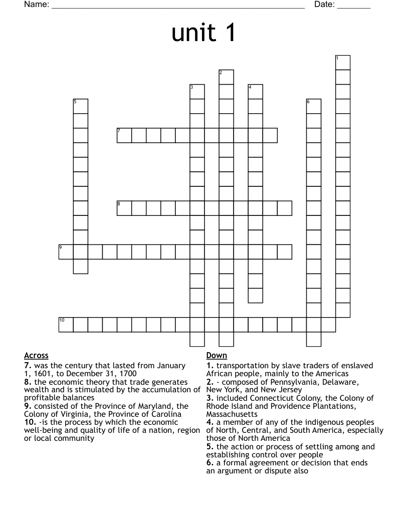 Unit 1 Crossword WordMint unit-1-crossword-wordmint
