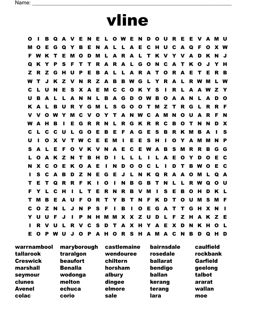 vline Word Search - WordMint