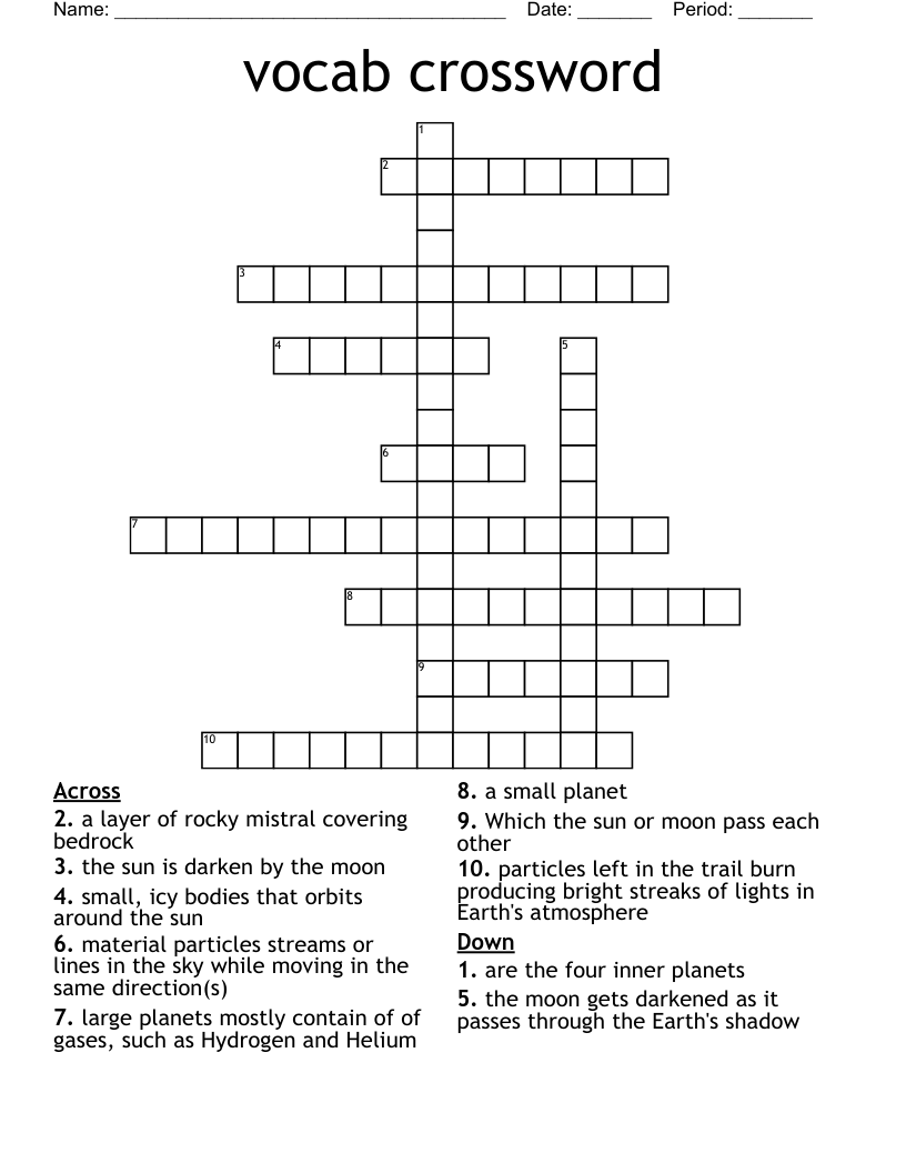 vocab crossword - WordMint