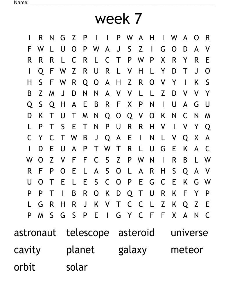 week 7 Word Search - WordMint