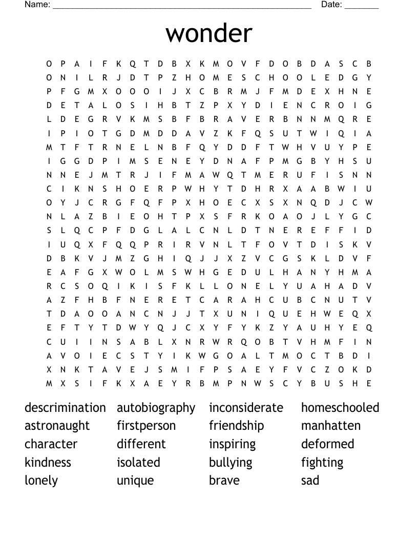 wonder Word Search - WordMint