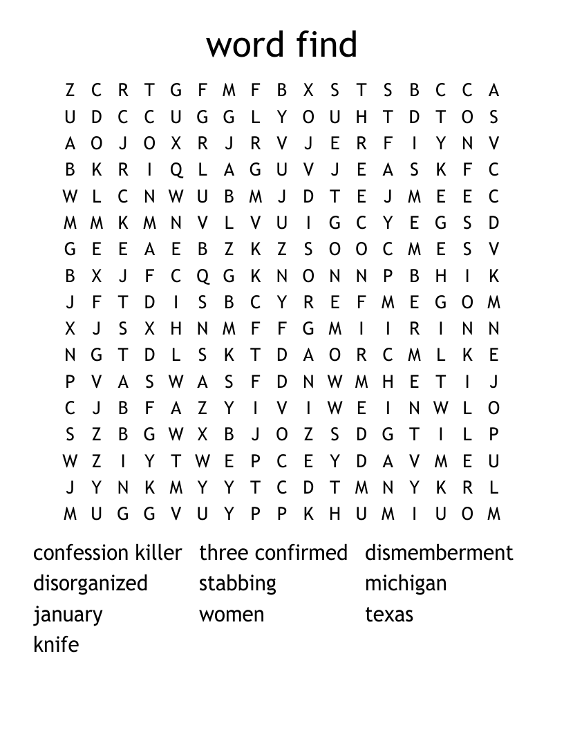 word find Word Search - WordMint