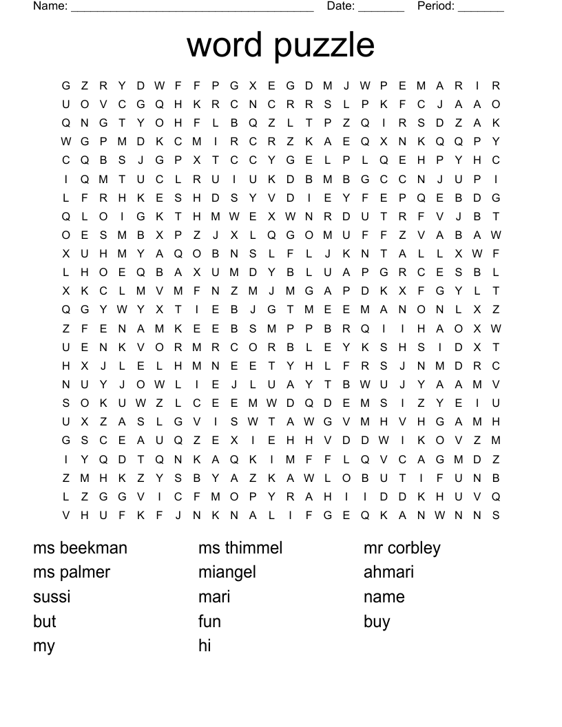 Word Puzzle Word Search WordMint