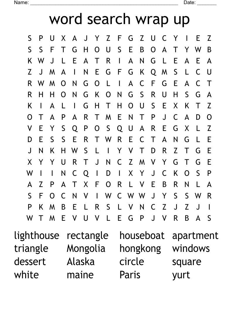 word search wrap up - WordMint