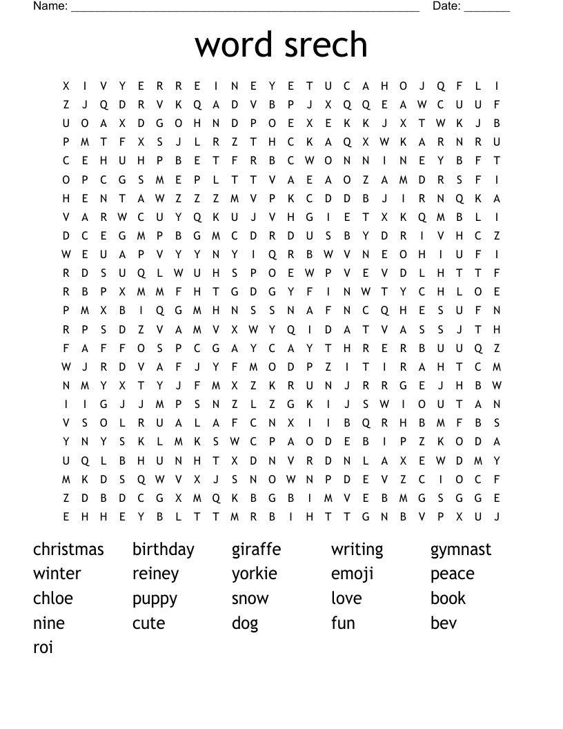 word srech Word Search - WordMint