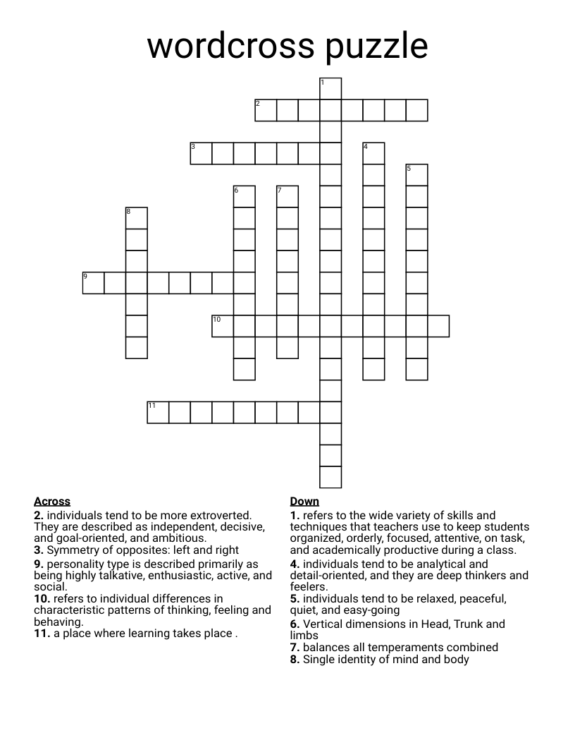 Wordcross Puzzle Crossword WordMint
