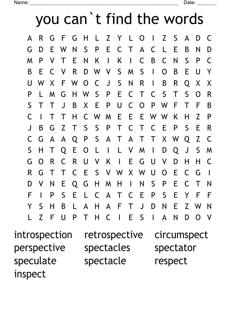 Vocabulary Homework Word Search WordMint